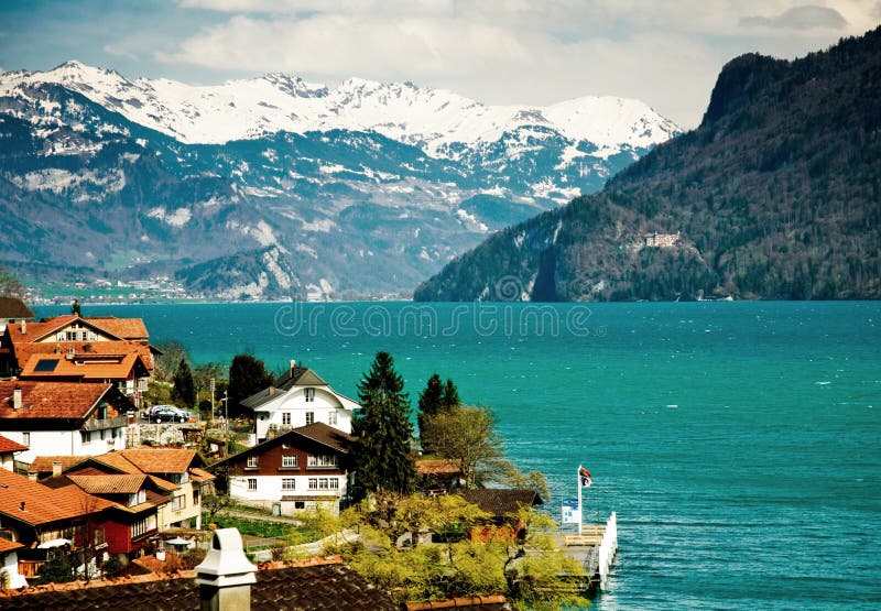 Italian lake Como stock image. Image of azure, lonely - 11377671