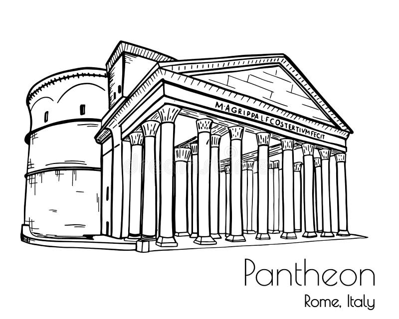 Pantheon Rome Drawing