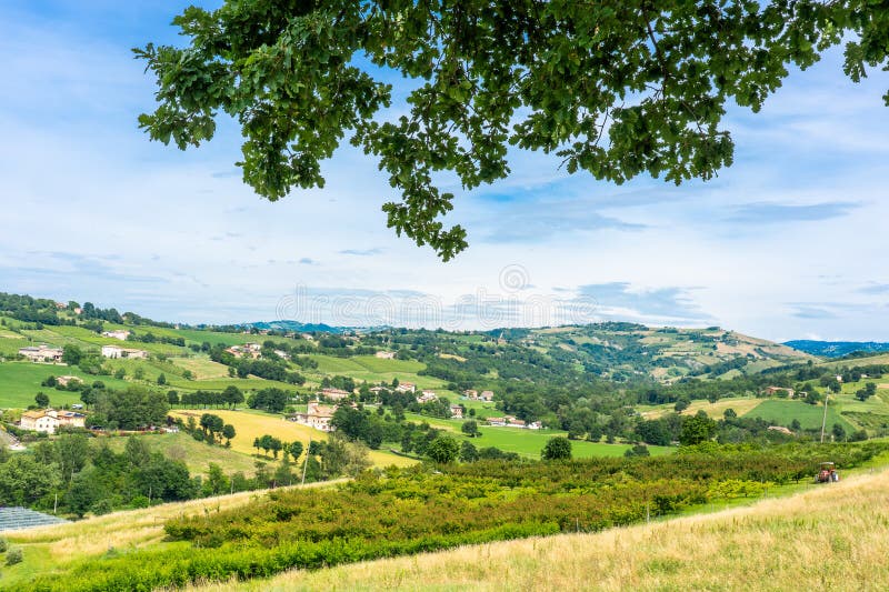 Scenic View of the Italian Landscape in Emilia Romagna with Rolling ...