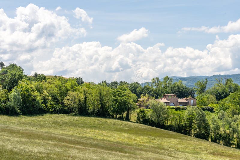 Scenic View of the Italian Landscape in Emilia Romagna with Rolling ...