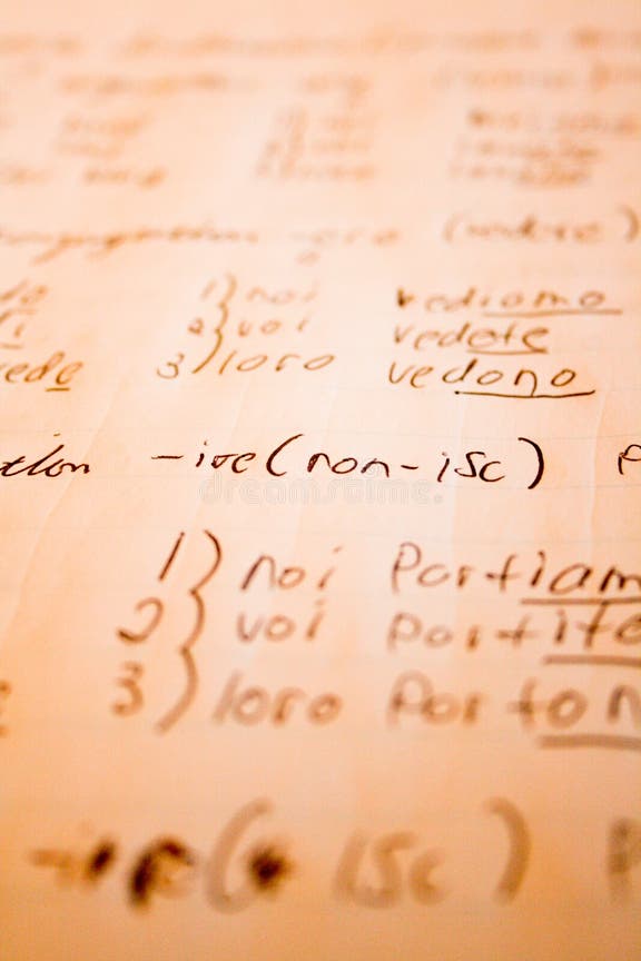 Italian language notes stock image. Image of indoor, help - 6483787