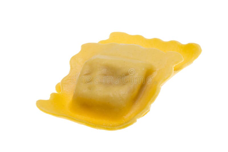 Italian Large Ravioli Isolated Stock Photo - Image of dinner ...