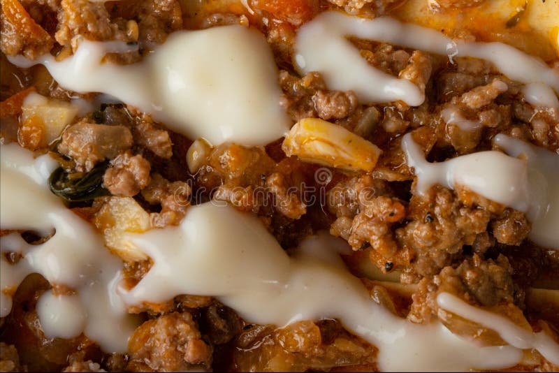 Italian Lasagna Close Up. Recipe Book and Home Menu Stock Image - Image ...