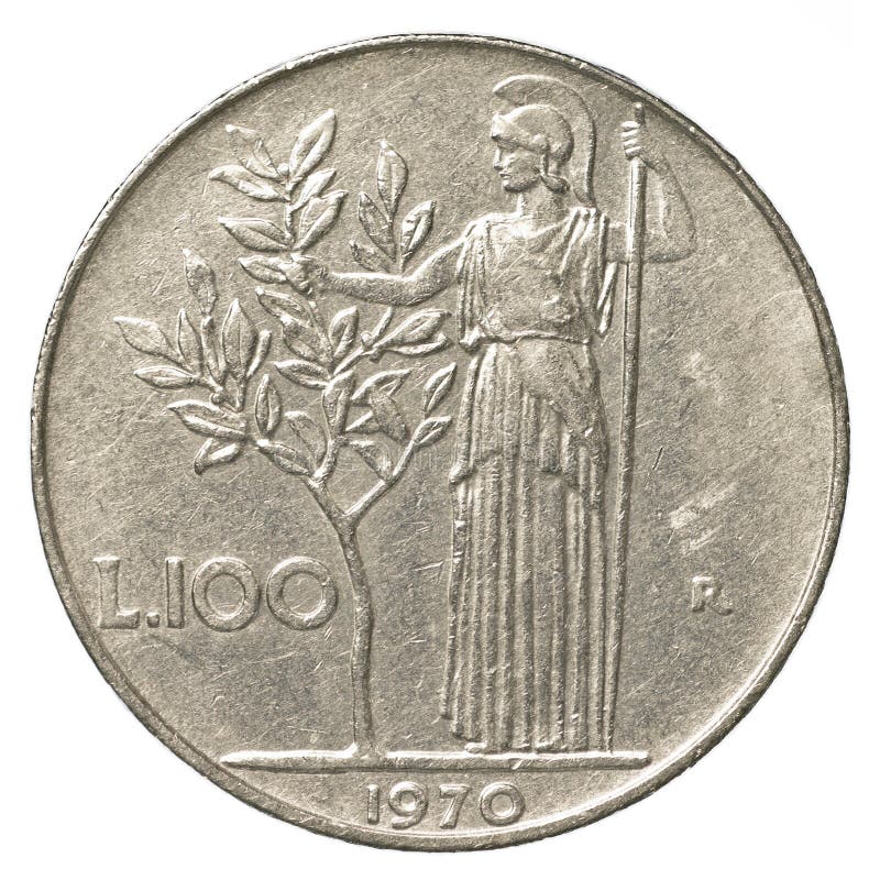 Old Italian One Lira Coin of 1941 Stock Image - Image of background ...