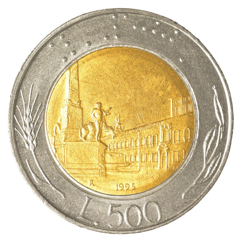 500 italian lira coin stock photo. Image of icon, italiana - 91902964