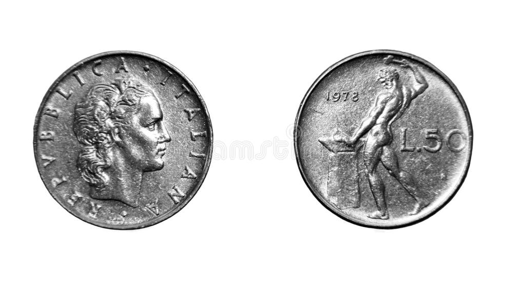 Italian lira coin stock photo. Image of italian, close - 14007434