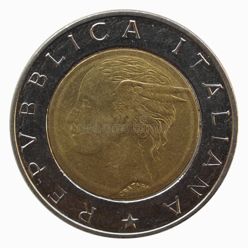 Italian 500 liras stock image. Image of coin, italian - 79014039