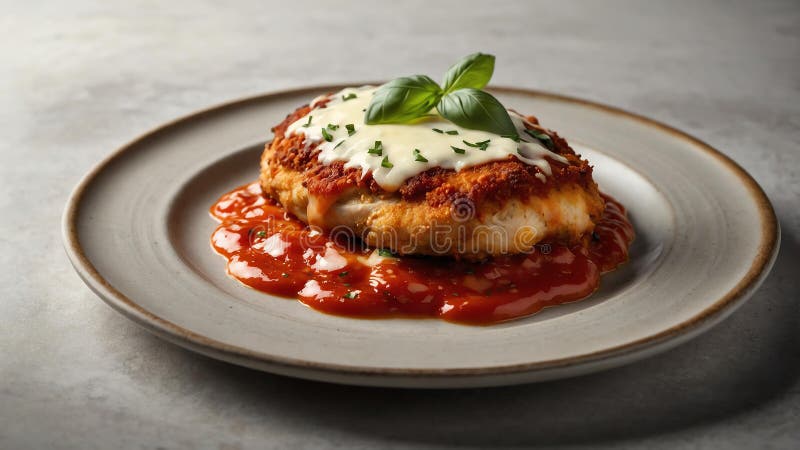 Italian Main Course Dish Chicken Parmigiana Iso Background Stock ...