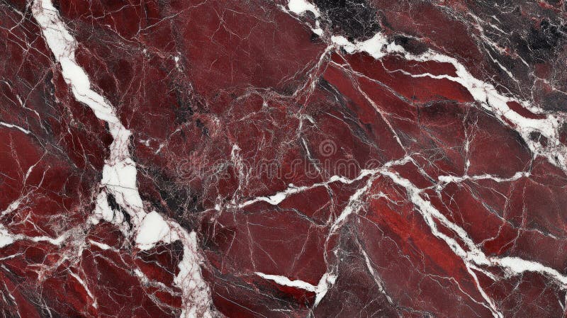 Italian Marble Texture in a Deep Red Hue with White and Grey Veining ...