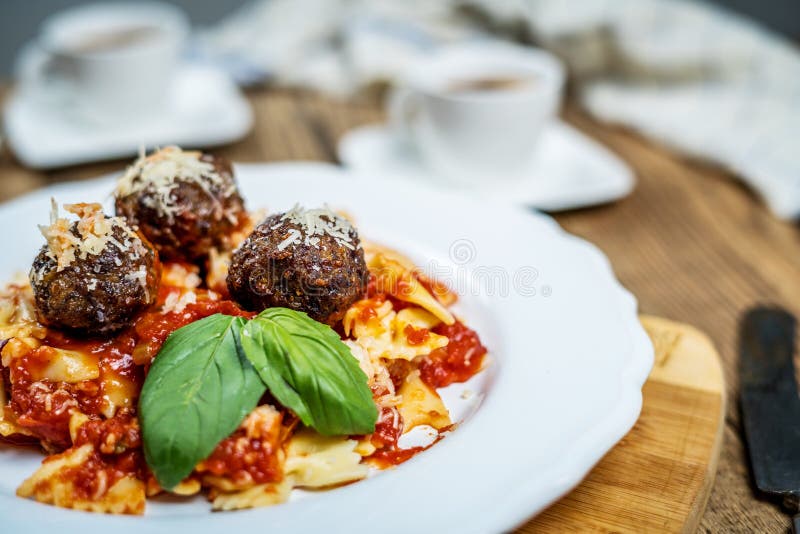 Italian meat balls stock photo. Image of round, ball - 257163822