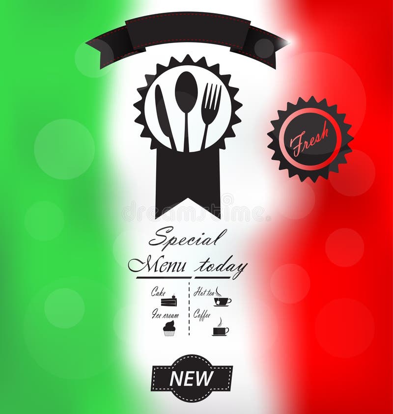 Italian Menu poster stock vector. Illustration of detail - 31441337