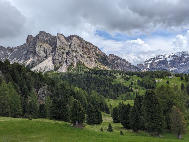 Italian Mountain Town Berguzzo in Alps. Adamello Brenta Park in Itlian ...