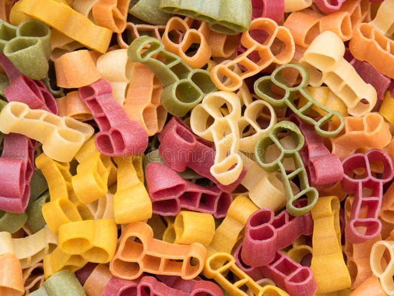 Italian Multicolored Paste of Unusual Shape Stock Image - Image of ...