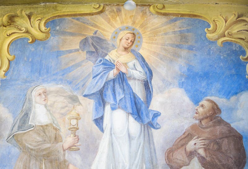 Italian Virgin Mary`s Statue Stock Photo - Image of italy, village ...