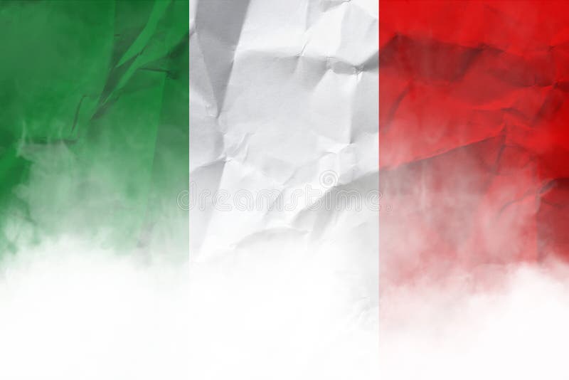 Italian National Flag on Crumpled Paper Stock Image - Image of wealth ...