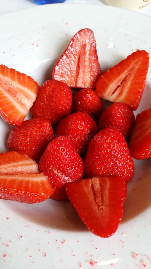 Italian Natural Strawberry in Restaurant Stock Photo - Image of ...