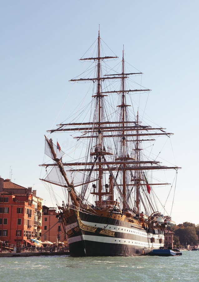 Italian Naval Training Tall Ship Editorial Photo - Image of historic ...