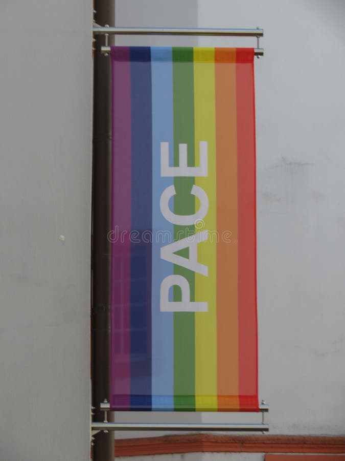 Rainbow peace flag stock image. Image of color, striped - 254877533