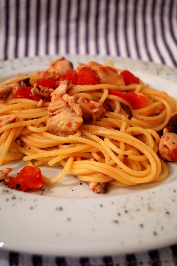 Italian pasta stock photo. Image of sauce, cooked, restaurant - 12681836