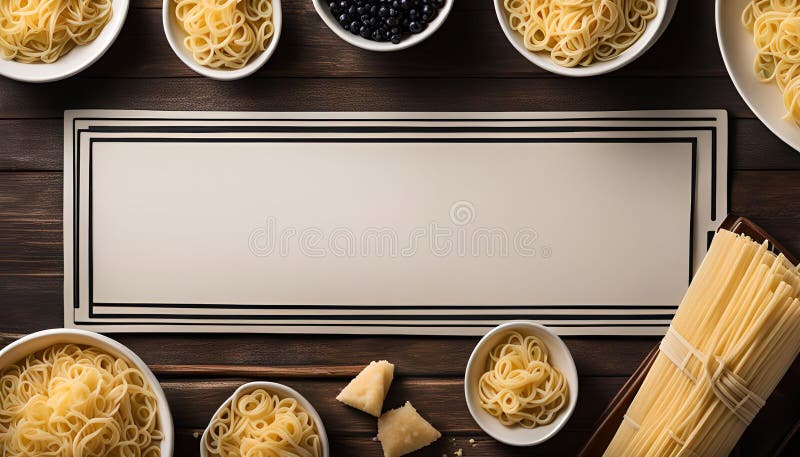 Italian Pasta Feast: a Blank Canvas for Your Culinary Masterpiece Stock ...
