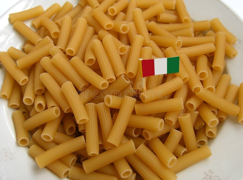 Italian pasta with flag stock photo. Image of food, culture - 5342534