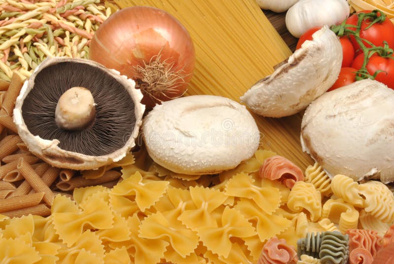 Italian Pasta with Fresh Organic Vegetable Stock Image - Image of fresh ...