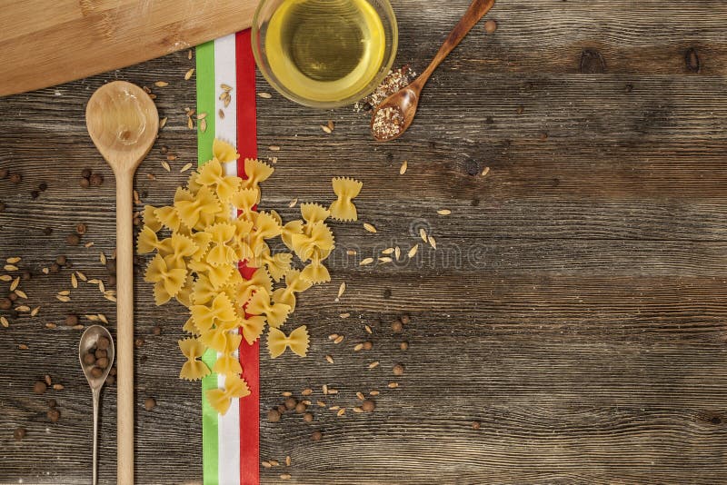 Italian Pasta on the Kitchen Table Stock Photo - Image of pasta, table ...