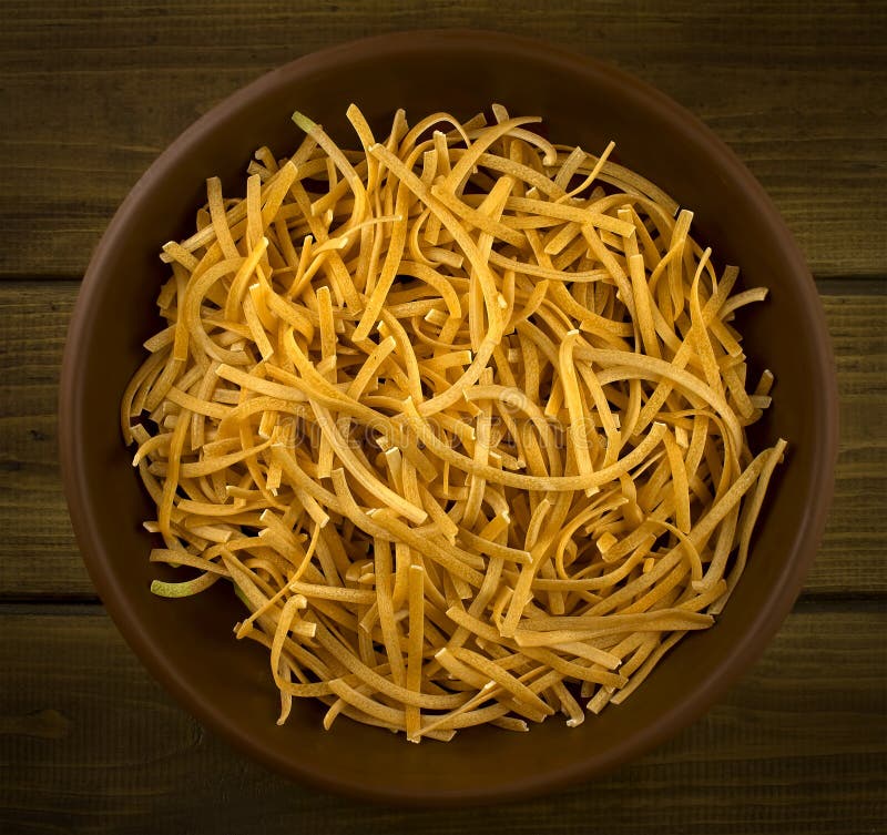 Italian Pasta on a Plate on the Table Stock Image - Image of wooden ...