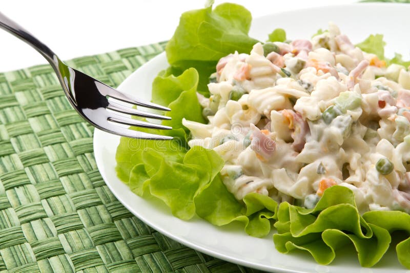 Spanish Cuisine. Russian Salad. Ensaladilla Rusa. Stock Photo - Image ...