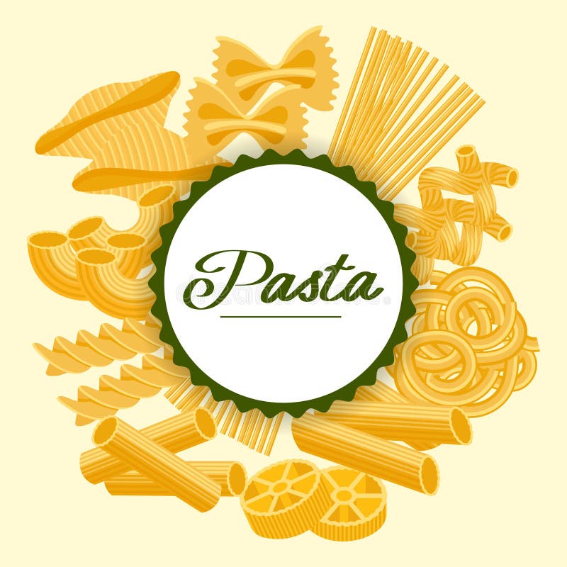 Italian Pasta Set. Various Types of Italian Pasta. Italian Cuisine ...