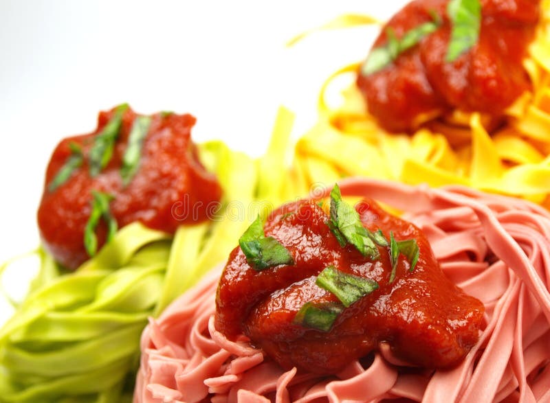Italian pasta tagliatelle stock photo. Image of colourful - 11148196