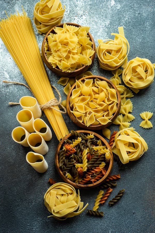 Italian pasta varieties stock image. Image of meal, pasta - 178731971