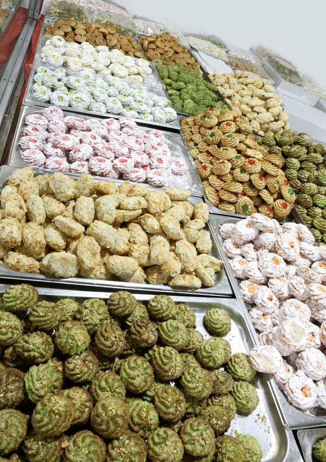 Italian Pastries and Cookies in the Shop Stock Image - Image of ...