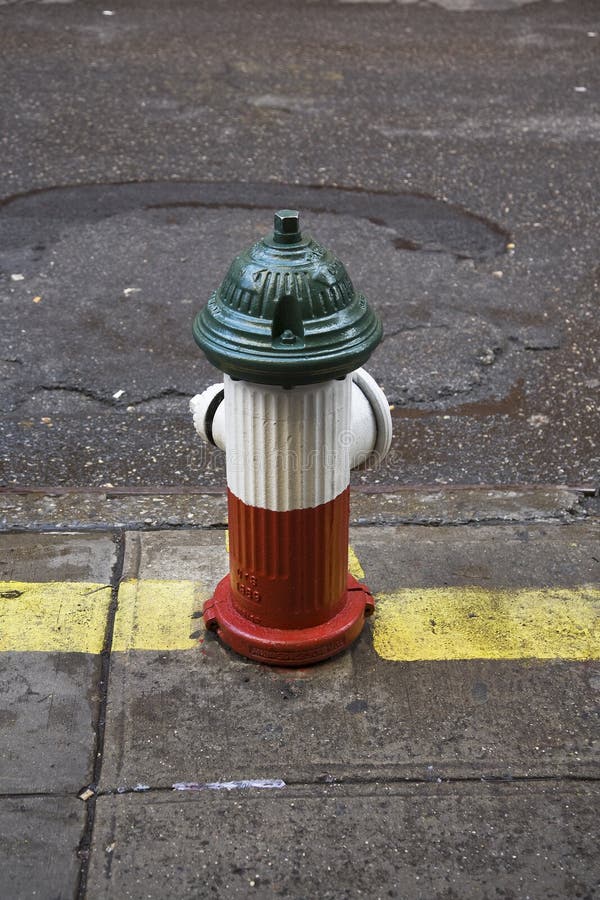 Italian Patriotic Fire Hydrant Stock Image - Image of italy, color ...