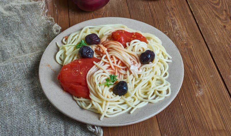 Italian Pilchard Puttanesca Stock Image - Image of sauce, capers: 208618845