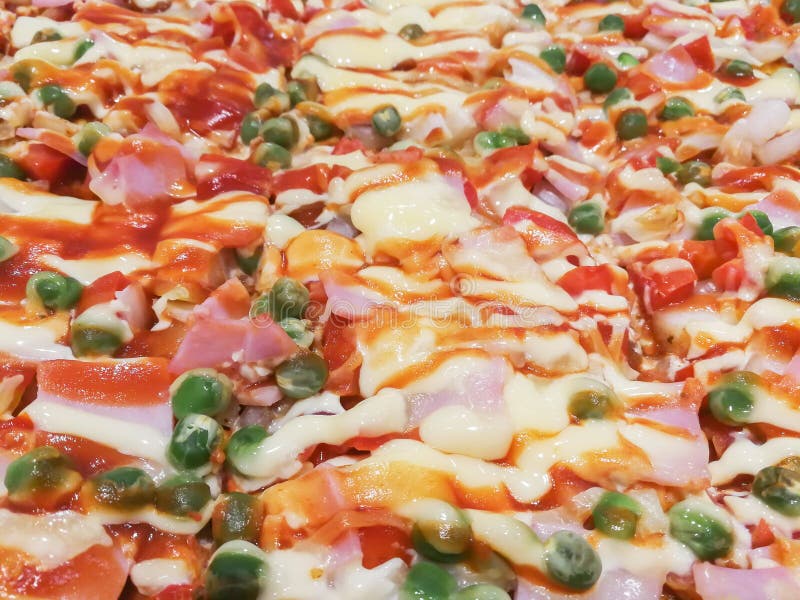 Italian Pizza As Background or Wallpaper. Stock Photo - Image of ...