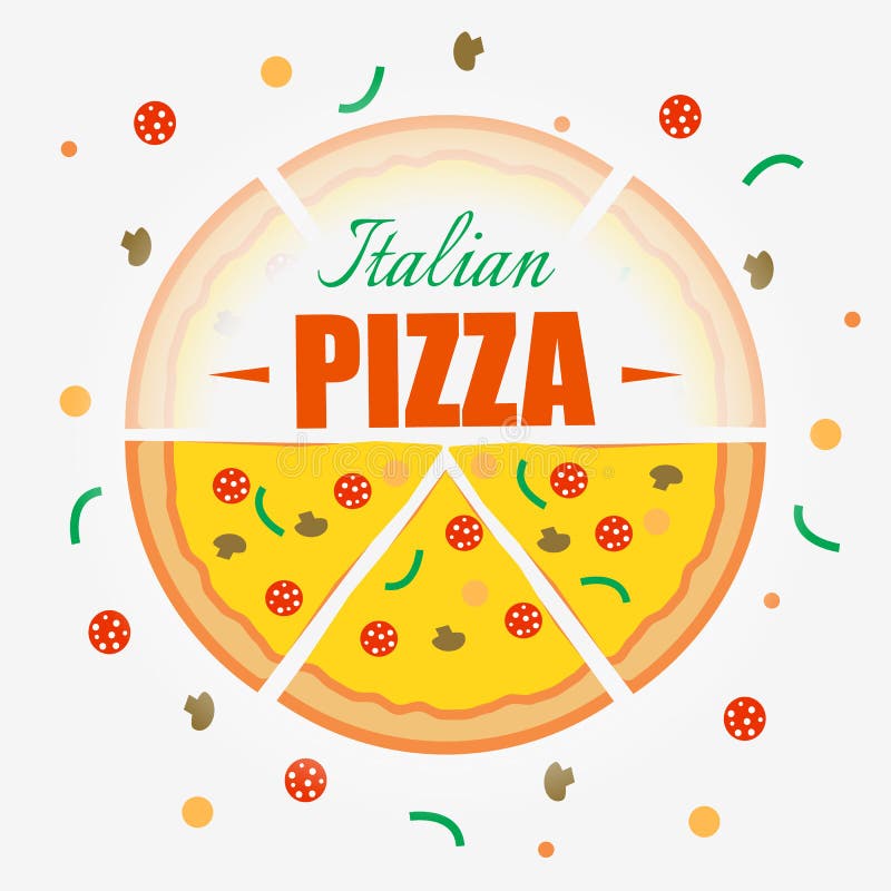 Italian Pizza Design Background. Vector Background Stock Vector ...