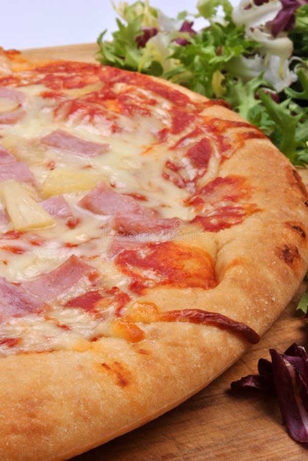 Italian Pizza with Ham and Cheese Stock Image - Image of taste, lunch ...