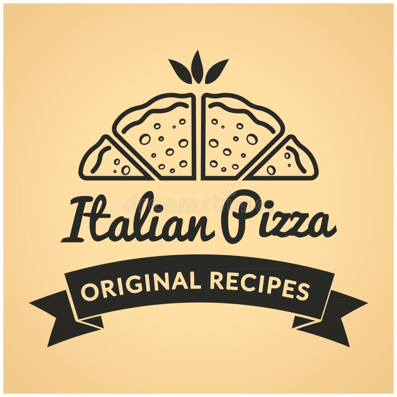 Italian Pizza Label. Vector Illustration Decorative Design Stock Vector ...