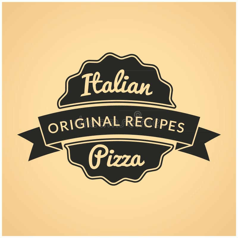 Italian Pizza Label. Vector Illustration Decorative Design Stock Vector ...