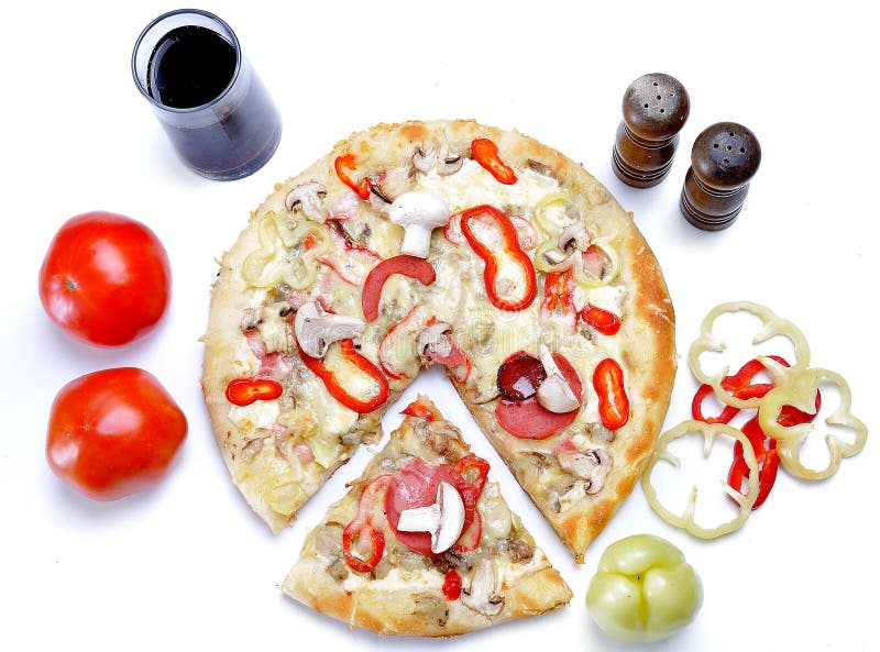 Italian Pizza with Many Colors Stock Image - Image of food, tasty: 11252053