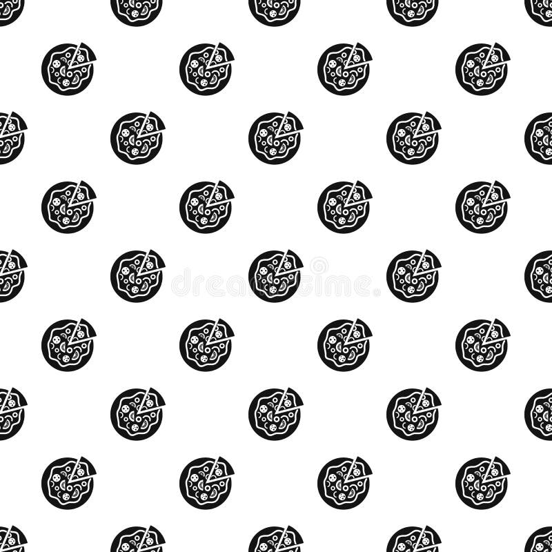 Italian Pizza Pattern, Simple Style Stock Vector - Illustration of ...
