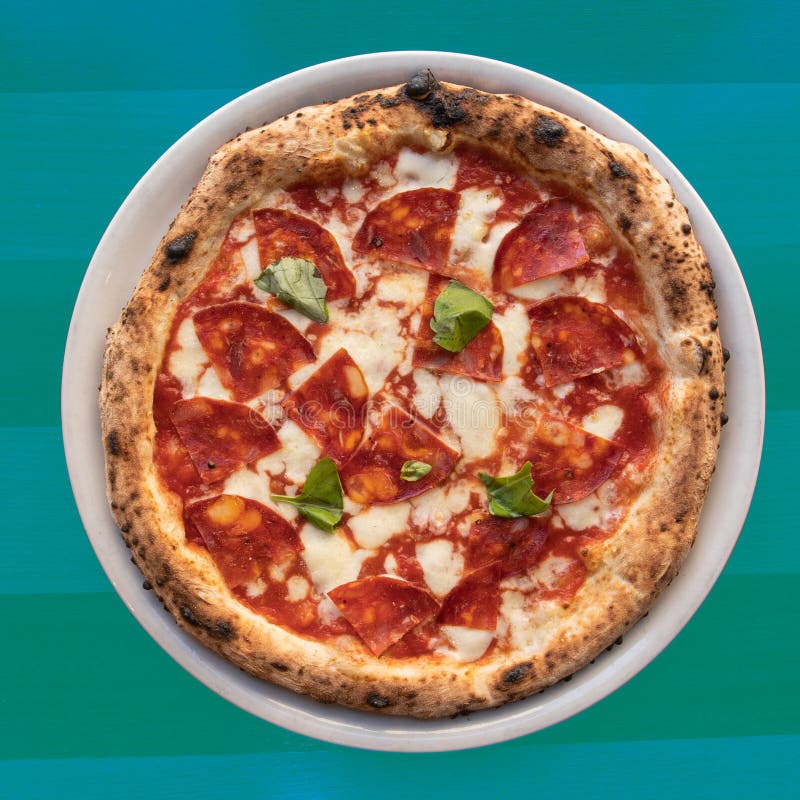 Italian Pizza in Restaurant Stock Image - Image of cooked, circle ...