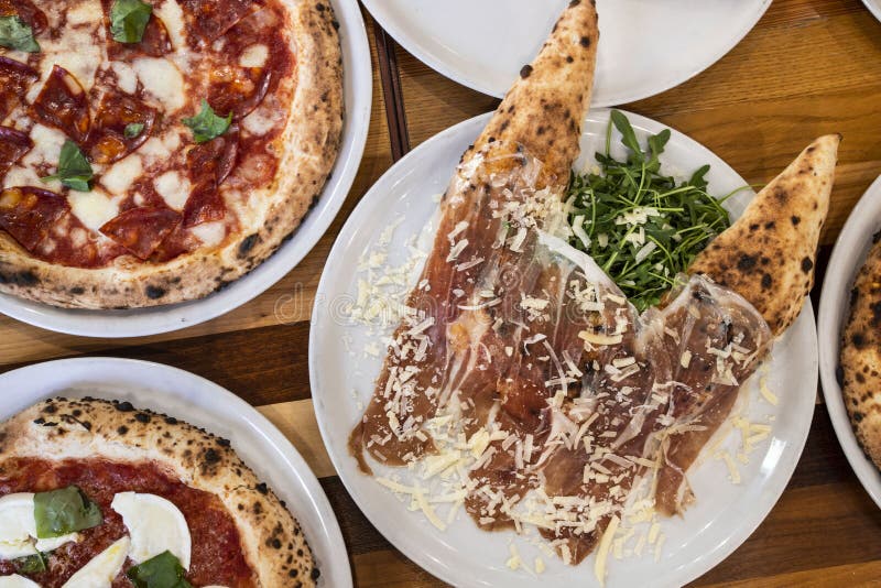 Italian Pizza in Restaurant Stock Image - Image of mediterranean, slice ...