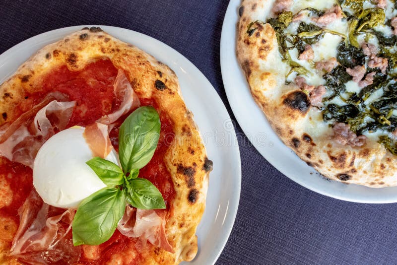 Italian Pizza, Top View stock photo. Image of dinner - 131972158