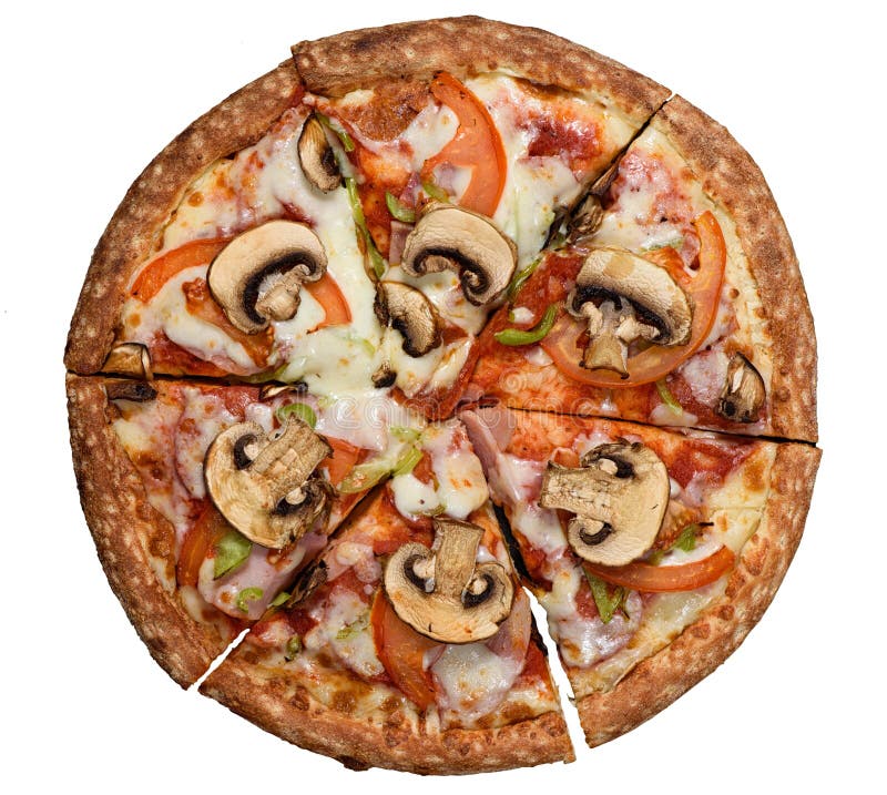 Italian pizza top view. stock image. Image of olive, traditional - 85530811