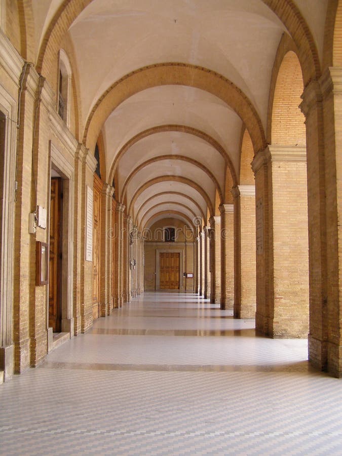 Italian portico stock photo. Image of construction, macerata - 14071582