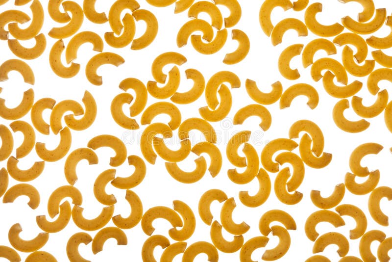 Italian Raw Pasta Cornetti Background Stock Image - Image of uncooked ...