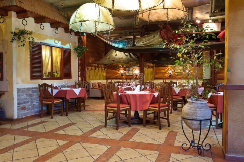 Italian restaurant stock photo. Image of decoration, modern - 19437536
