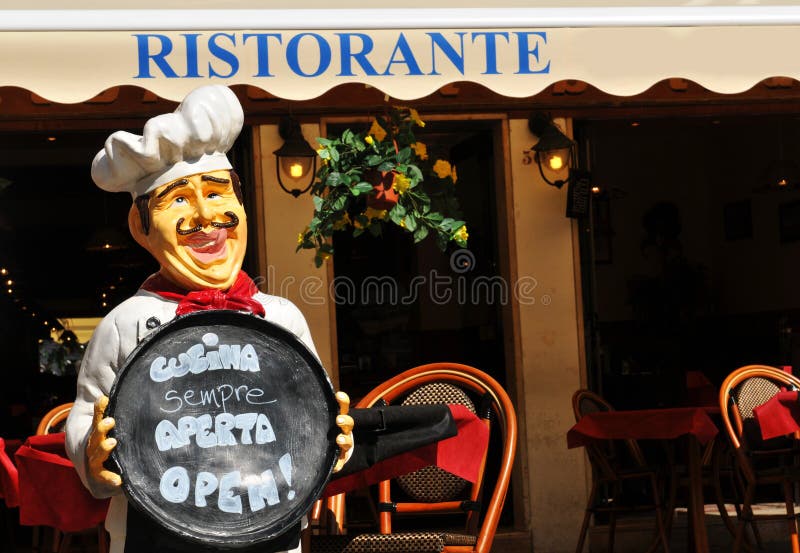 Italian Restaurant Sign with Room Stock Image - Image of restaurant ...